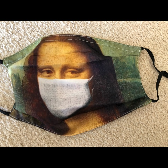 Accessories | Mona Lisa Leonardo Da Vinci Satire Face Mask Satin ...